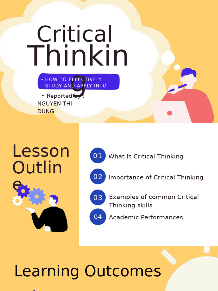 Critical Thinking Skills For Students Education Presentation in White ...