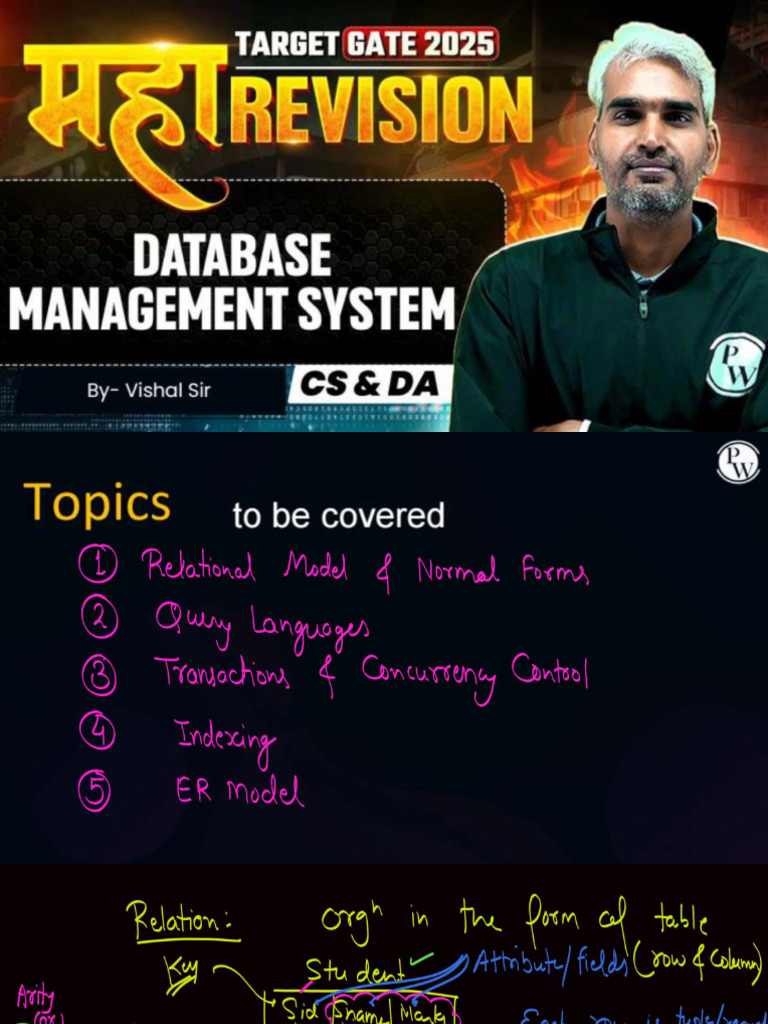 Maha Revision DBMS Class Notes | PDF