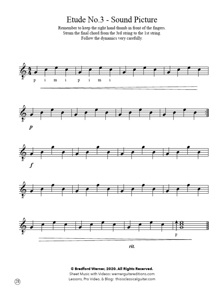 3rd & 4th String Exercise | PDF | String Instruments | Music Technology