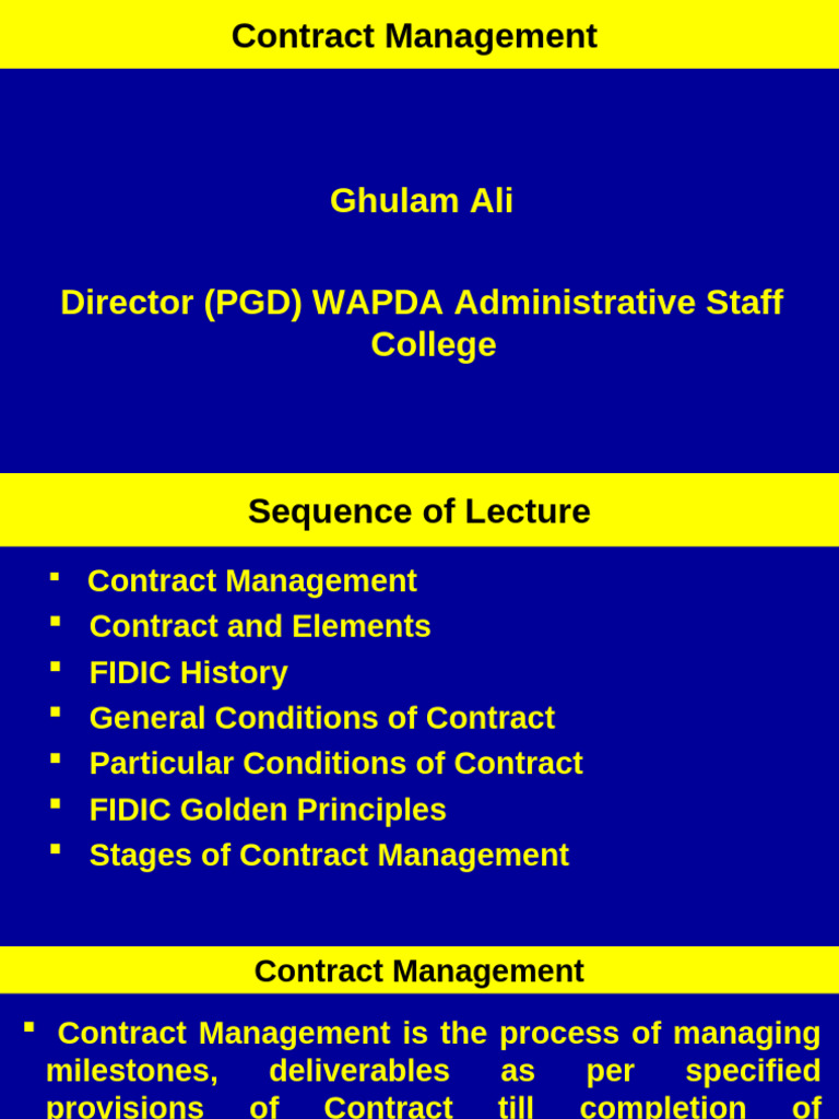 Contract Management Essentials Guide | PDF | Business | Business Law