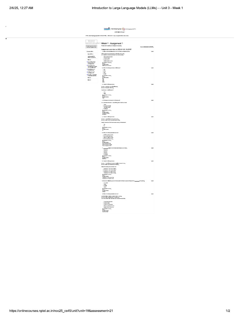 Assignment-1 Nptel | PDF