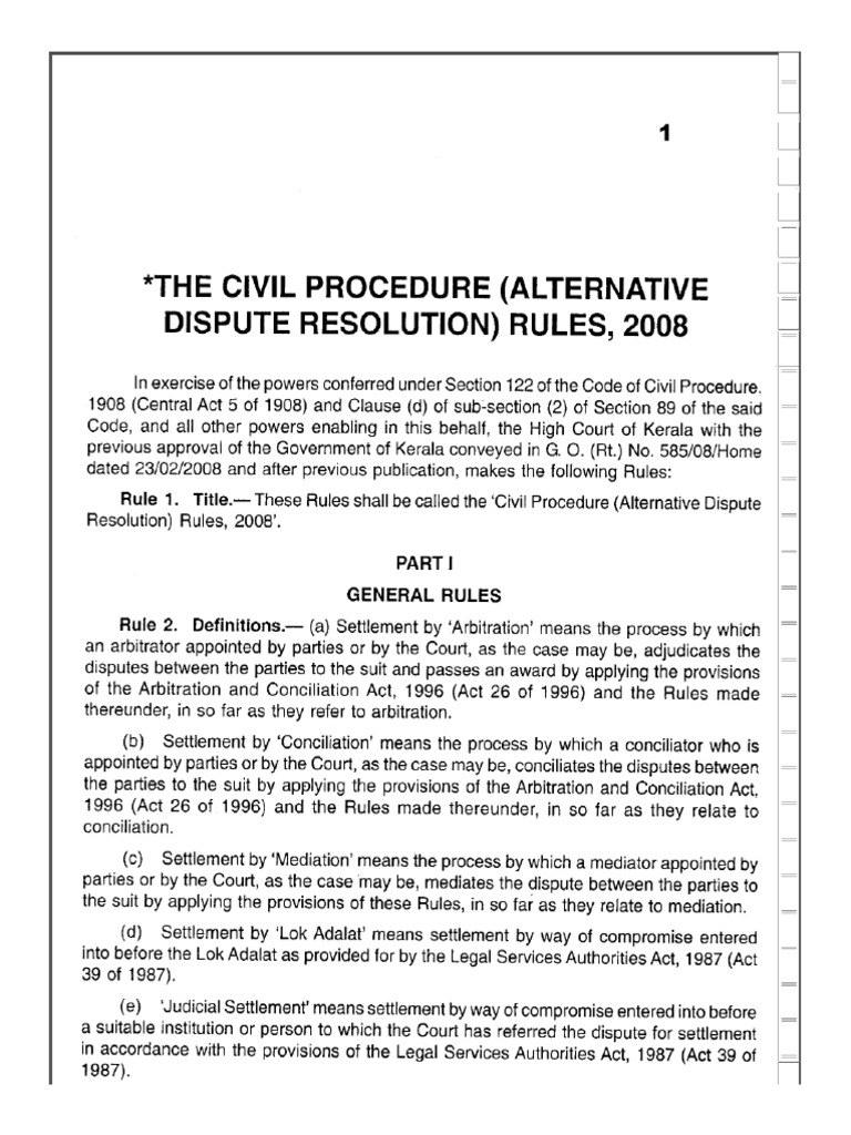 ADR Rules | PDF