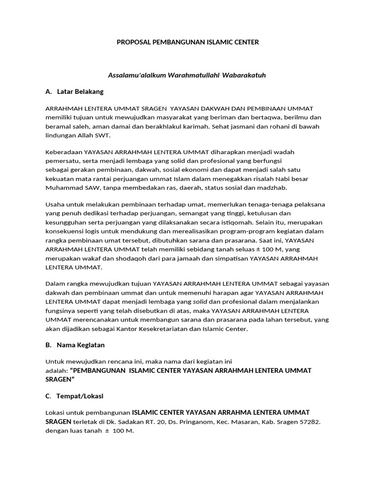 Proposal Lengkap | PDF