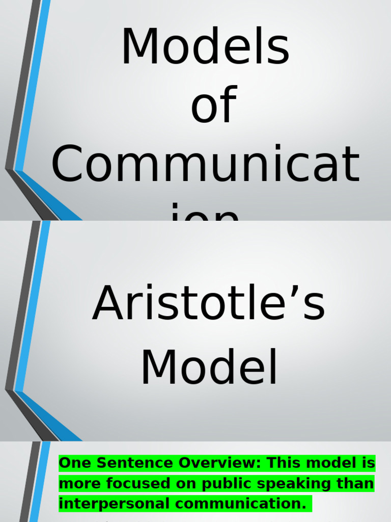 Overview of Communication Models | PDF | Communication | Scientific ...