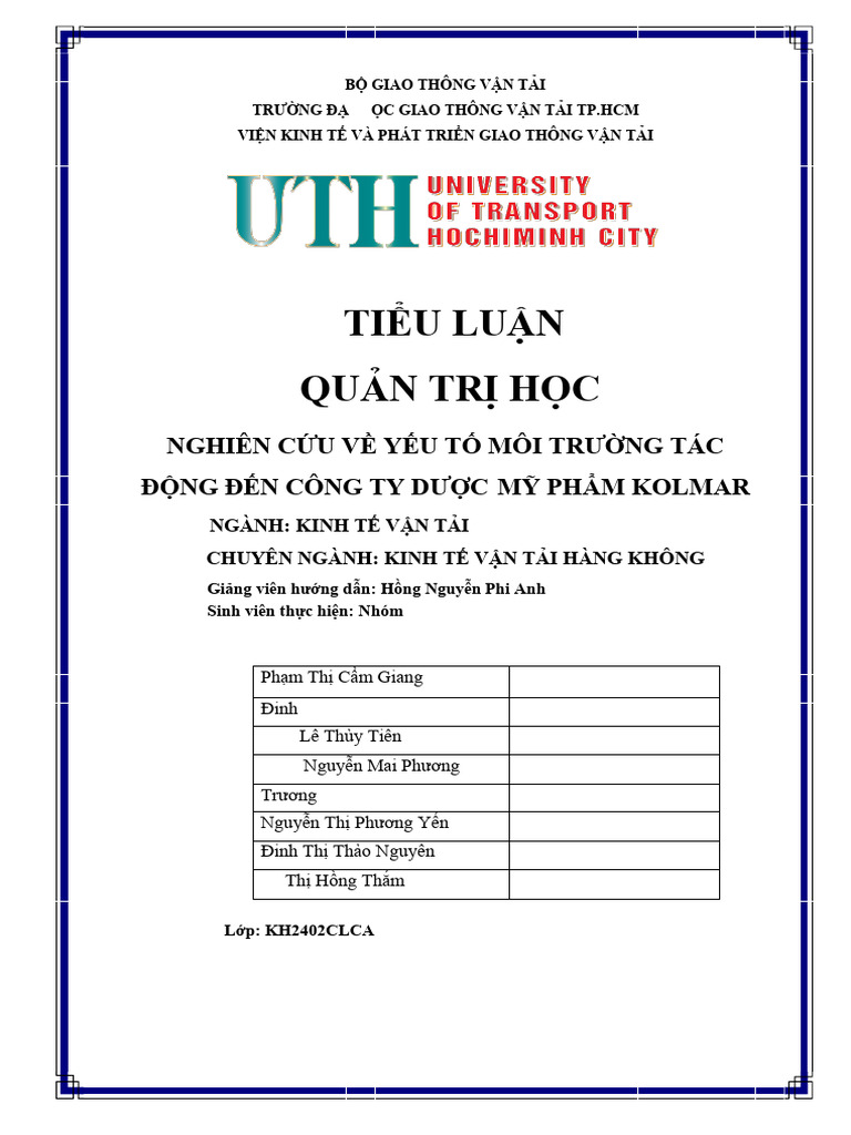 Tiểu luận QTH nhóm 3 (1) | PDF