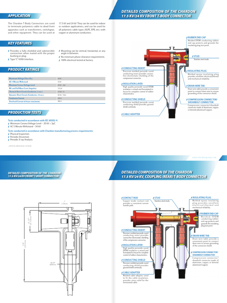 Chardon 22kv Cable Outer Cone Cold Shrink | PDF | Electrical Connector ...