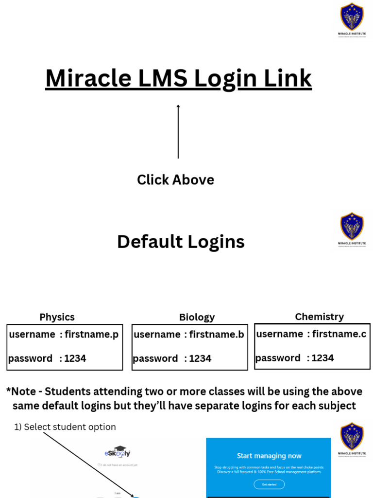 Eskooly Miracle LMS Guide | PDF