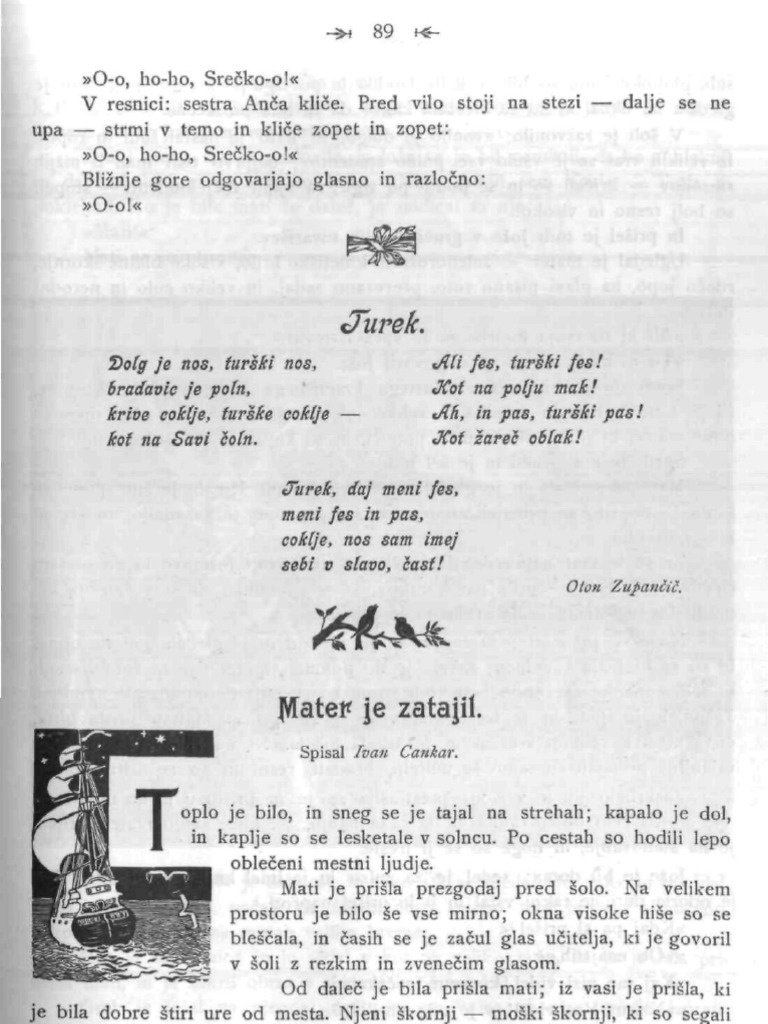 Ivan Cankar, Mater Je Zatajil | PDF