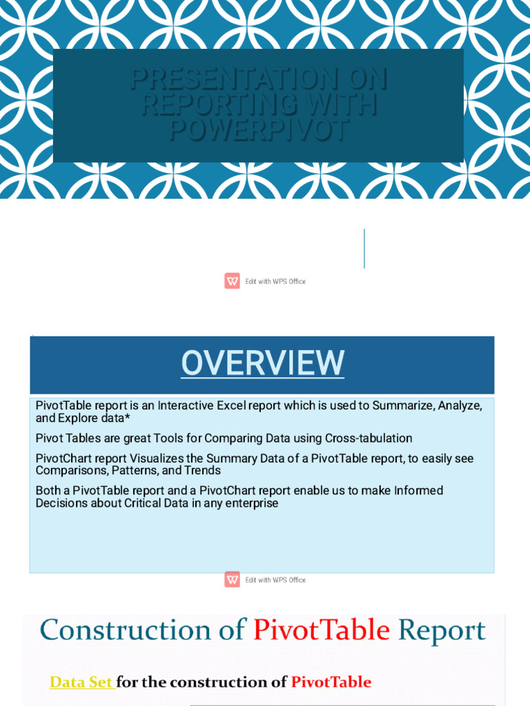 Presentation On Reporting With Powerpivot Presentation On Reporting With Powerpivot | PDF
