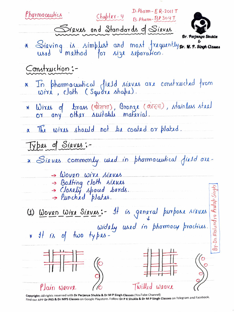 Sieves and Their Specifications | PDF