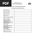 Maternal Death Reporting Formats | PDF | Childbirth | Maternal Death