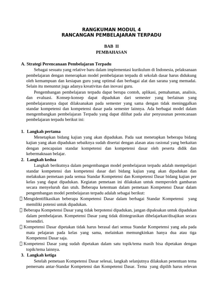 RANGKUMAN MODUL 4 | PDF