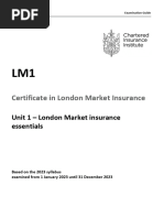 Lm1 Examination Guide For Exams From 1 January 2024 Until 31 December 2024 | PDF | Insurance ...