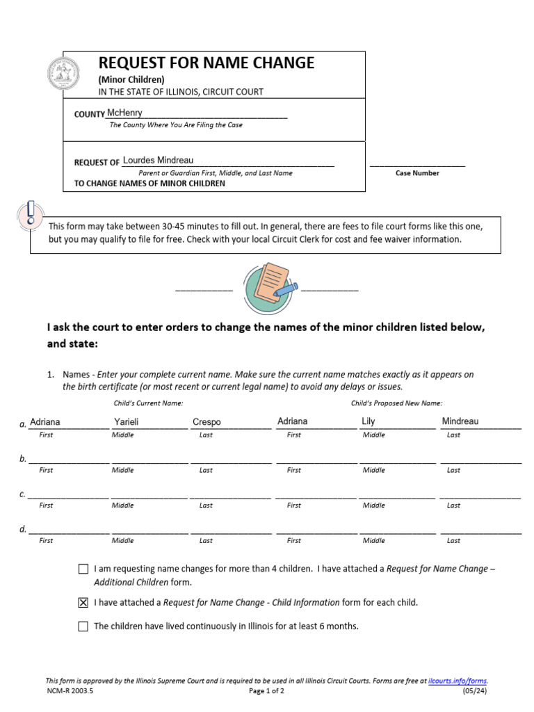 Name Change Request Bundle | PDF | Felony | Pardon