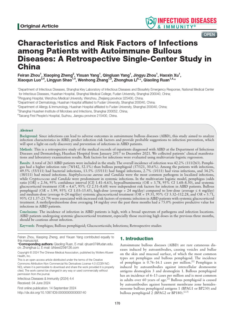Characteristics and Risk Factors of Infections.5 | PDF | Infection ...