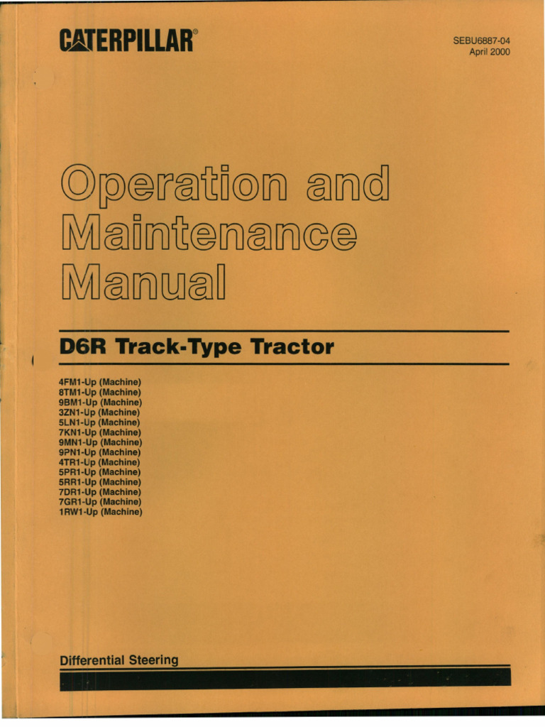D6R TRACK TYPE OPERATION & MAINT. BOOK | PDF