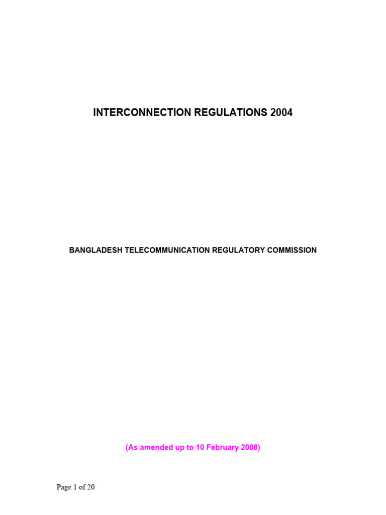 6.1.4 Interconnection Regulations 2004 Amended 2008 | PDF | Computer ...