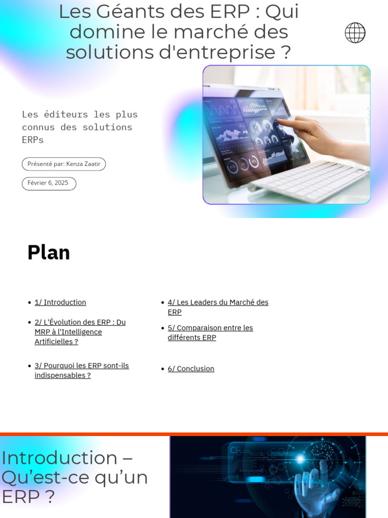 Les Géants des ERP Qui domine le marché des solutions d'entreprise (1)_compressed | PDF ...
