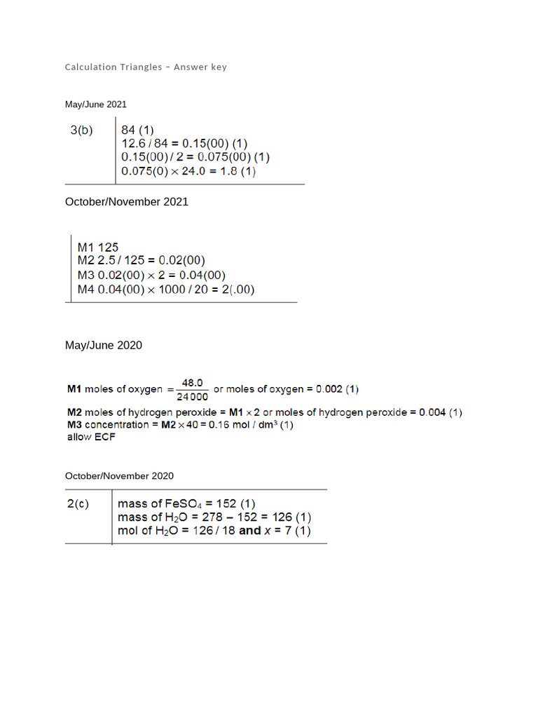 Calculation Triangles - 1 AK | PDF