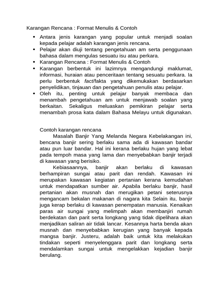 Karangan Rencana | PDF