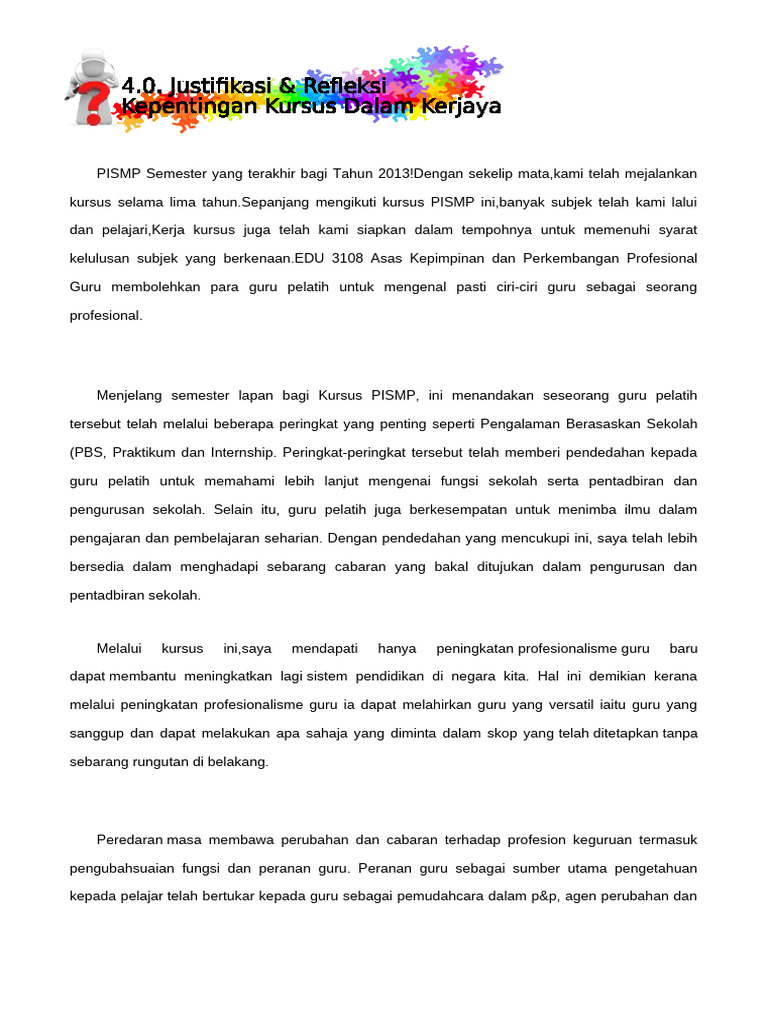 4.justifikasi Profesionalisme | PDF