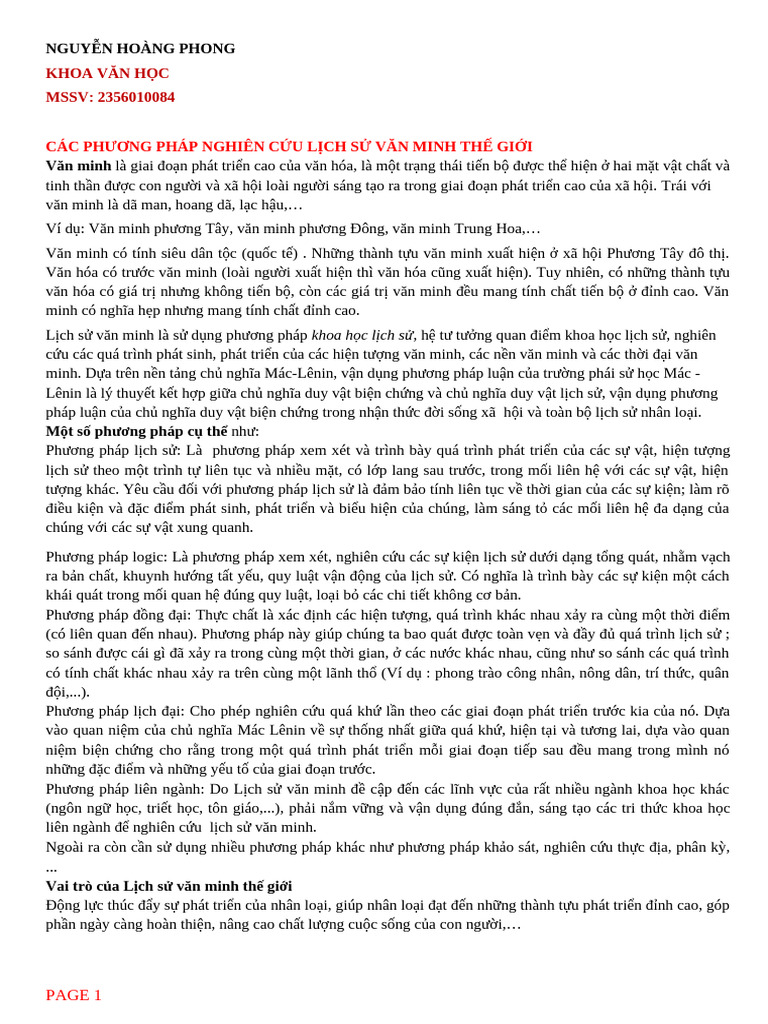 Đề Cương LSVMTG - Vẫn Là Của Thu Hà Nhưng Mà Là Phiên Bản Khác | PDF