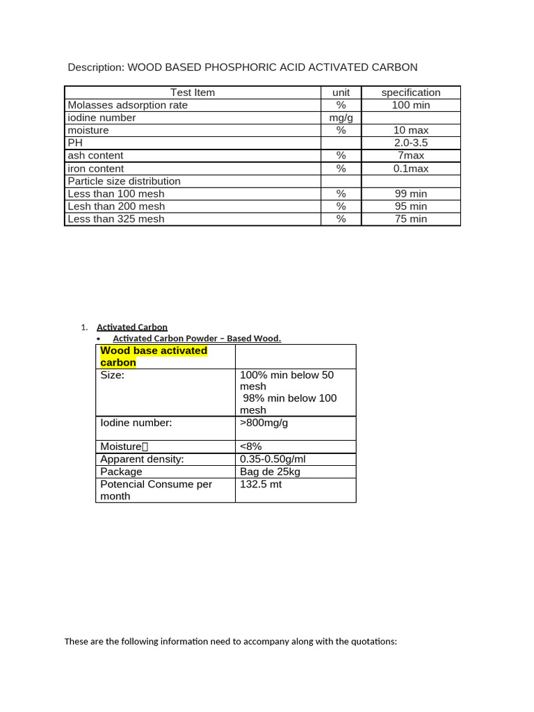 Activated Carbon | PDF