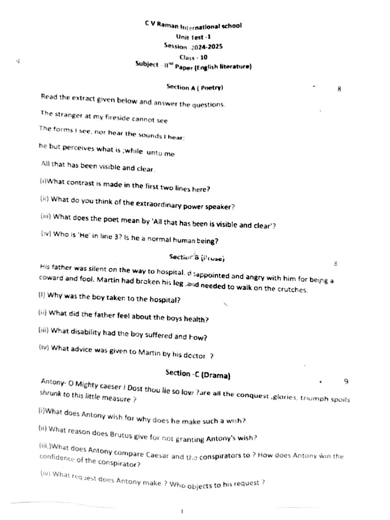 CVR - Eng Lit 24-25 | PDF