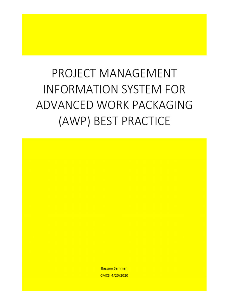 PMIS and AWP | PDF | Project Management | Building Information Modeling