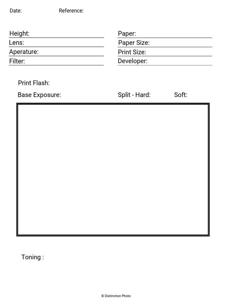 Darkroom Print Log | PDF