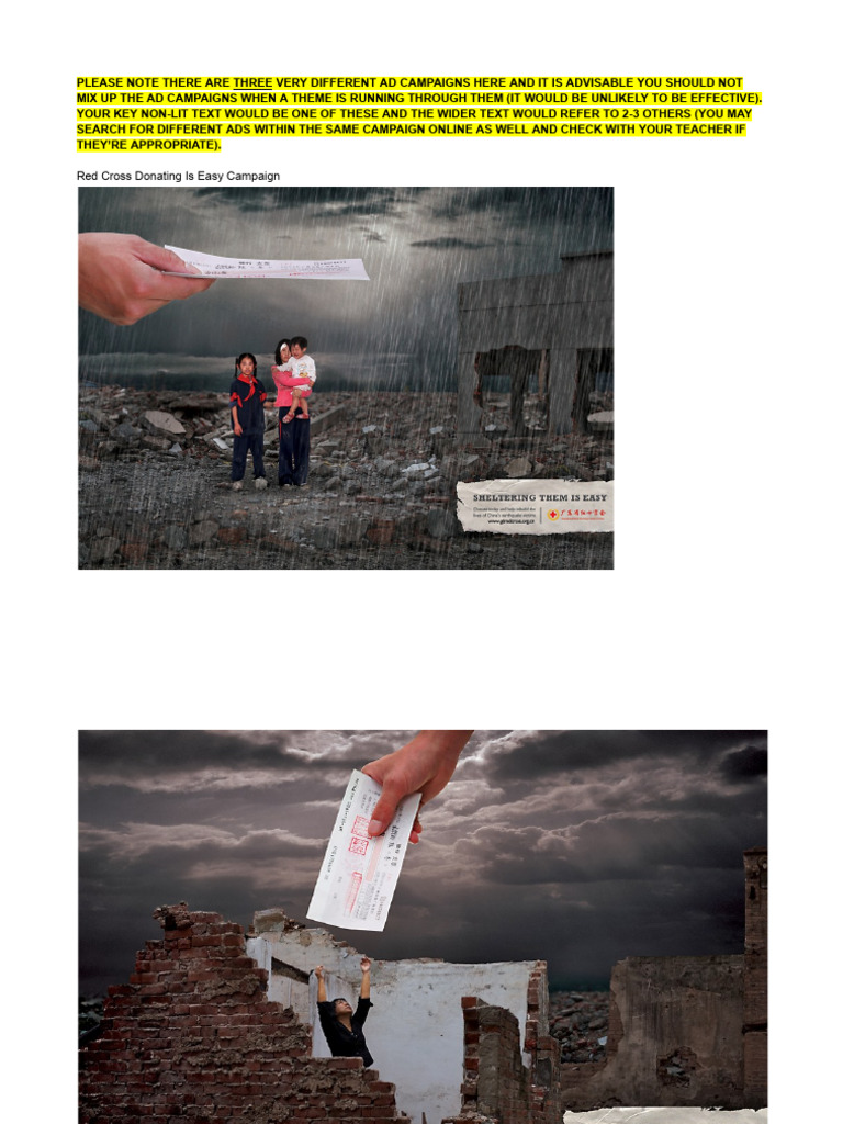 Red Cross Print ads | PDF