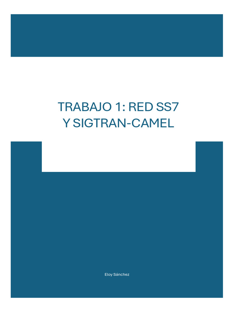 Trabajo1 SS7 Camel RBA | PDF | Protocolos de internet | Protocolos de red