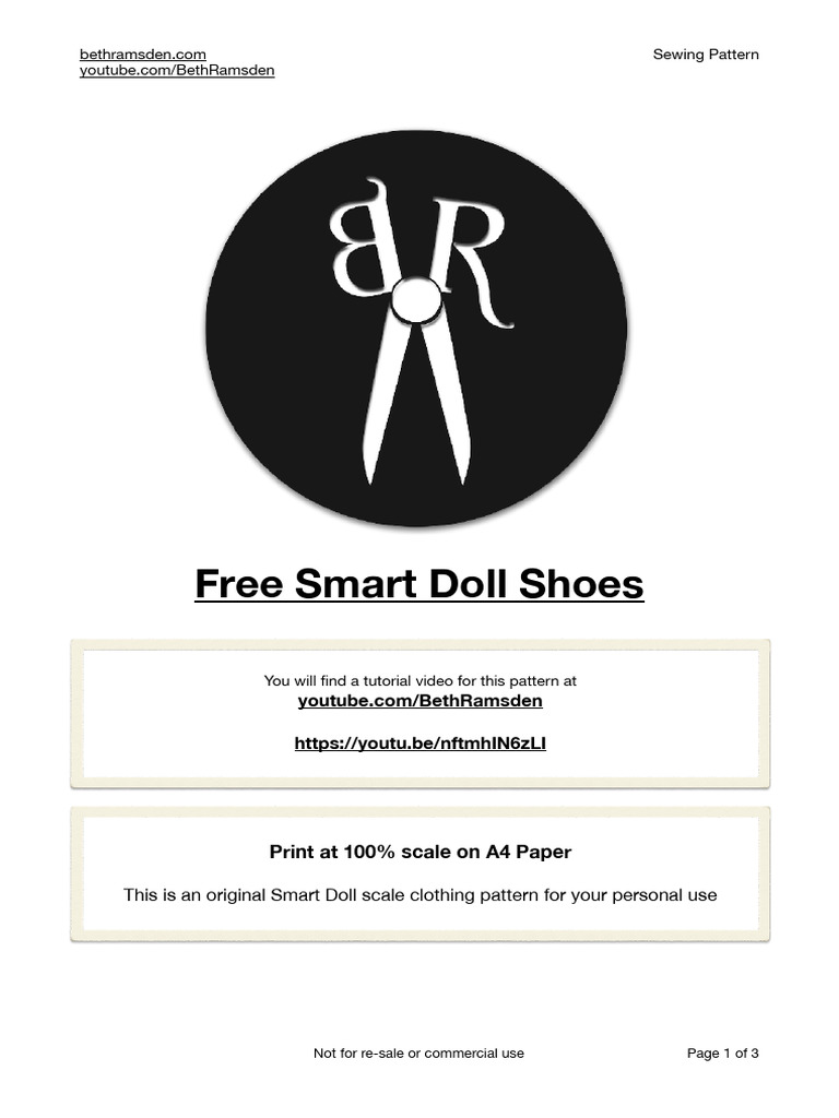 Free Smart Doll Shoe Pattern | PDF