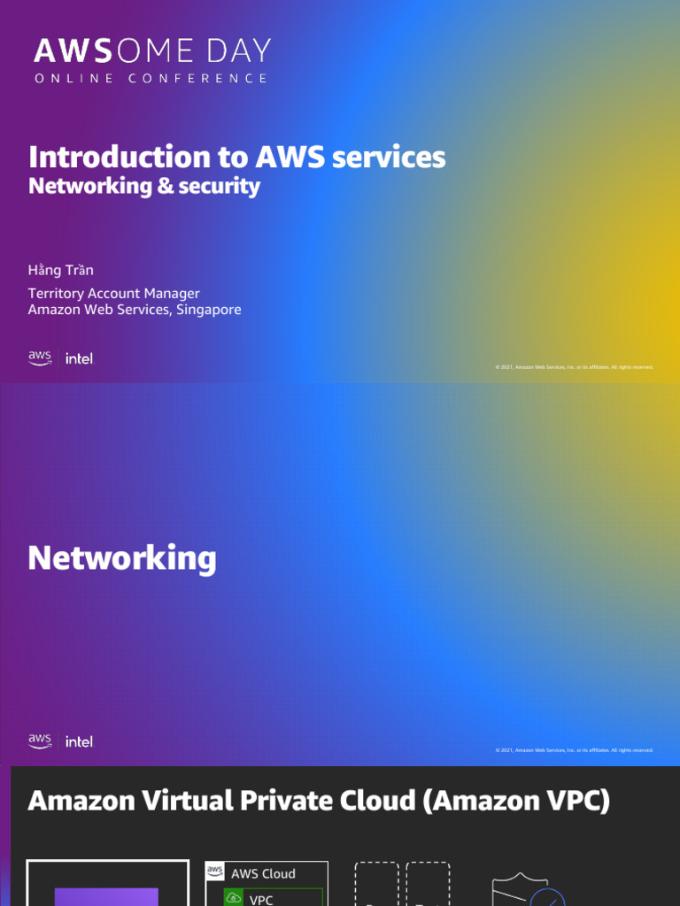 AWSomeDay 2021 3. Introduction To AWS Services - Networking.security | PDF | Amazon Web Services ...