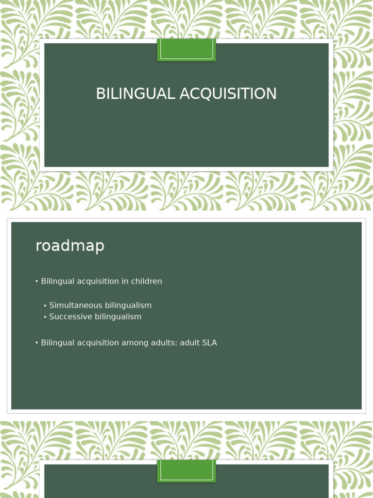 Module 11_bilingual acquisition | PDF | Second Language Acquisition ...
