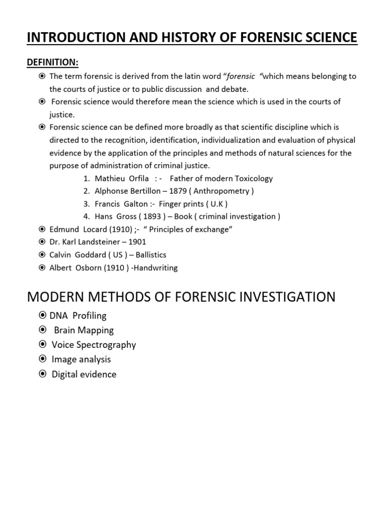 Forensic Science | PDF | Forensic Science | Crime Scene
