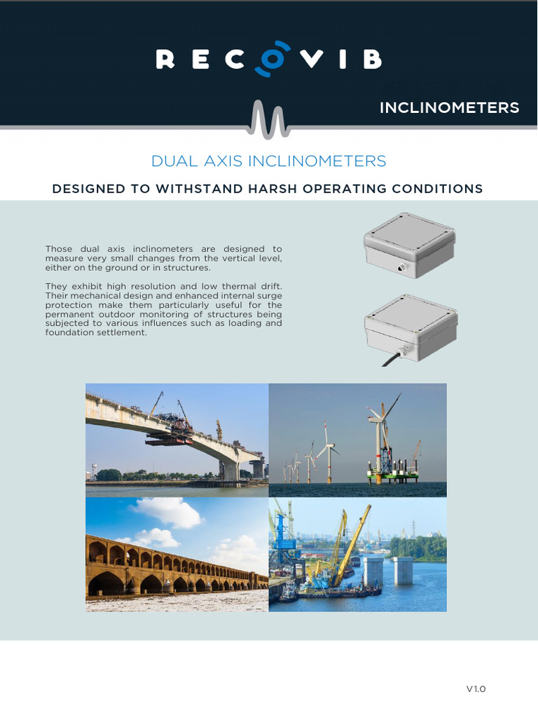 Dual Axis Inclinometers for Structural Monitoring | PDF | Hertz ...