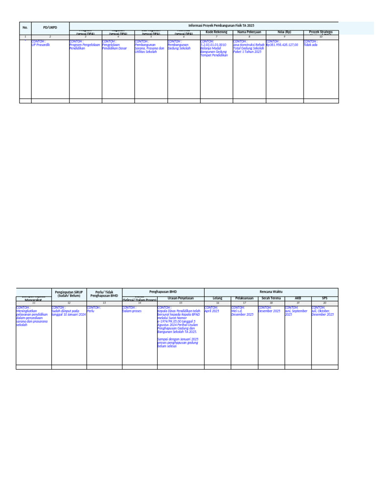 Form Isian Monev 2025 | PDF