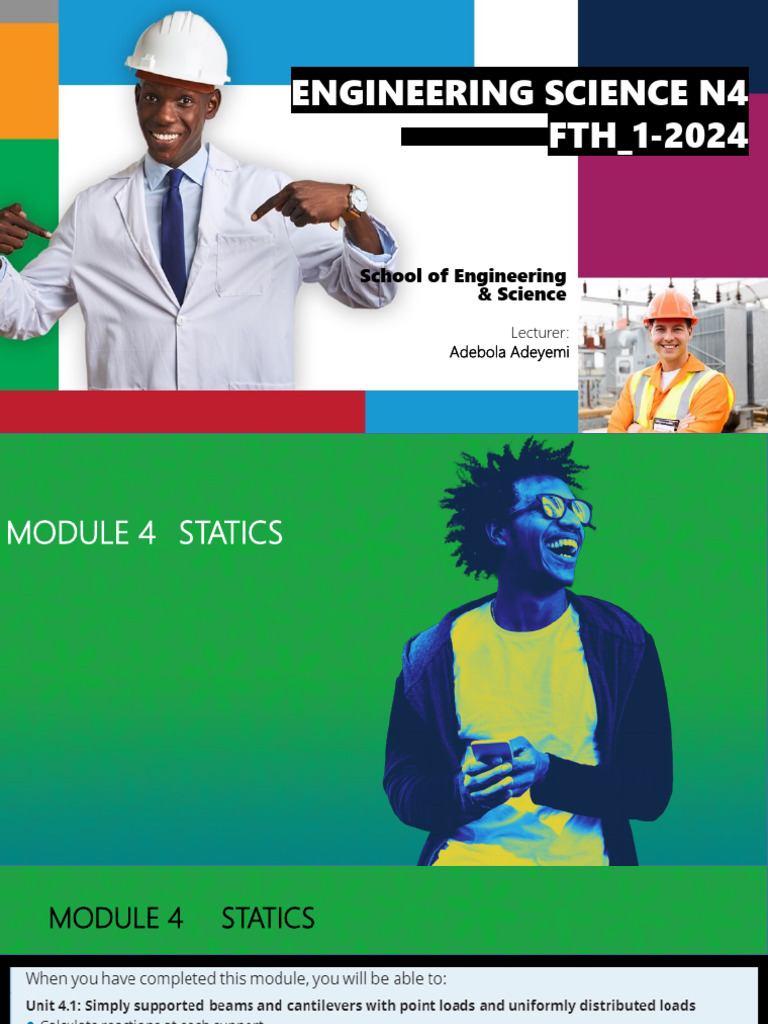 M4 Statics | PDF | Beam (Structure) | Center Of Mass