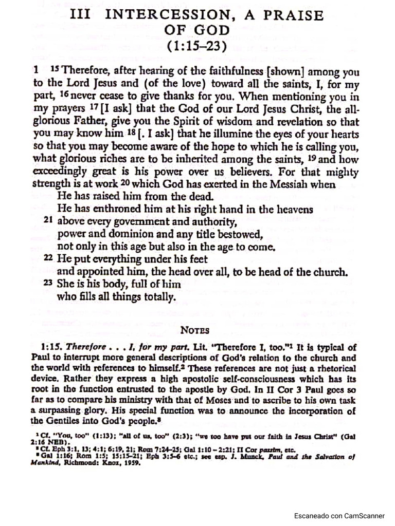 Anchor Efesios 1 15-23 | PDF