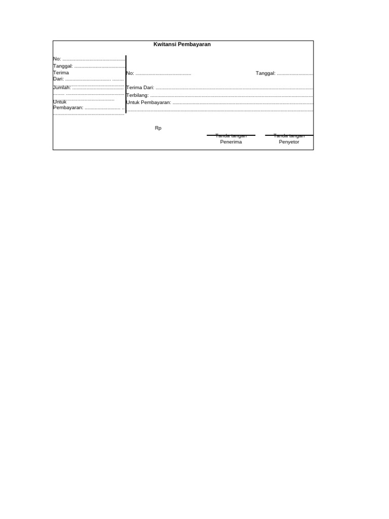 Template Kwitansi | PDF