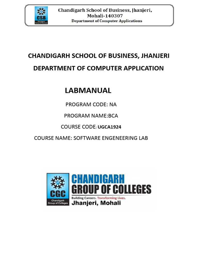 Lab Manual Software Engering | PDF | Engineering | Science