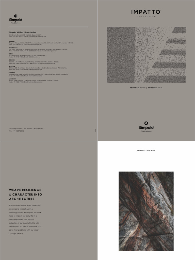 (Proofing Copy) Simpolo 60x120cm Impatto Collection Catalogue 23 | PDF ...