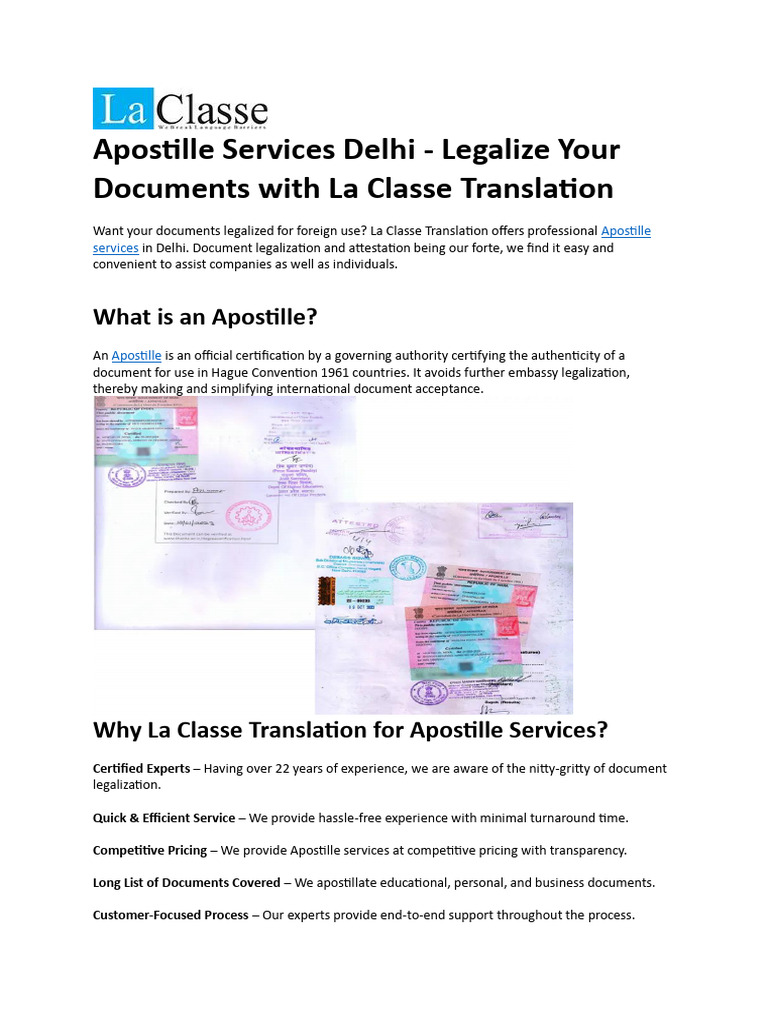 Apostille Services Delhi PDF | PDF