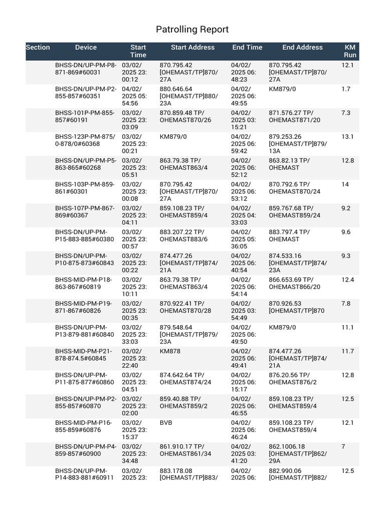 Aden Bhs Patrolling Report 04-02-25 | PDF