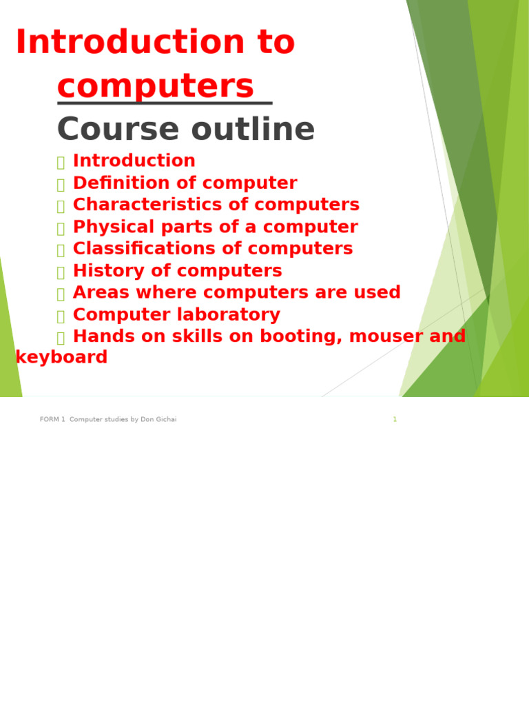 Introduction To Computers | PDF | Mainframe Computer | Booting