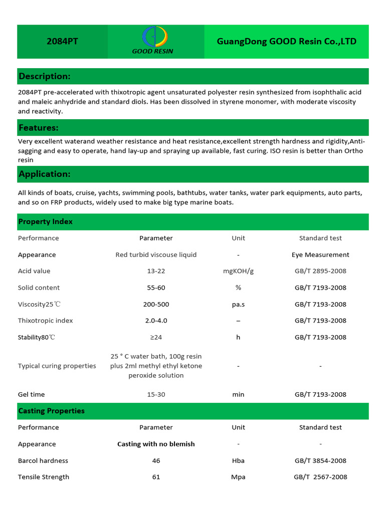 2084PT TDS | PDF | Materials | Building Engineering