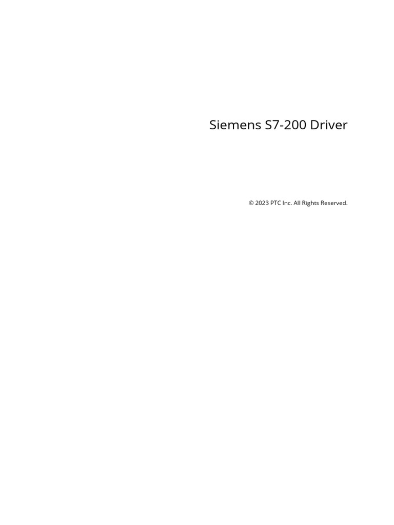 Siemens S7-200 Driver Guide | PDF | Computer Network | Bit