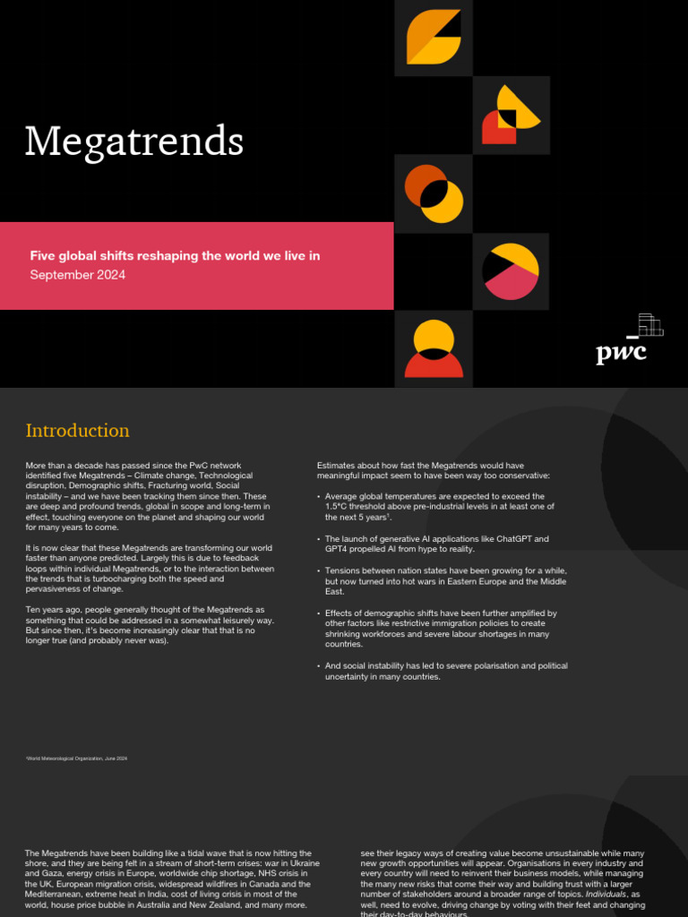 2024 Pwc-Megatrends-September-2024 | PDF | Cost Of Living | Climate Change