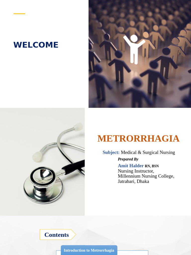 Metrorrhagia | PDF | Menstrual Cycle | Medical Specialties